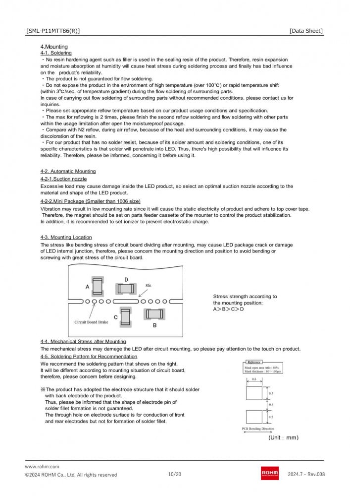 SML-P11MTT86R technical document page 10