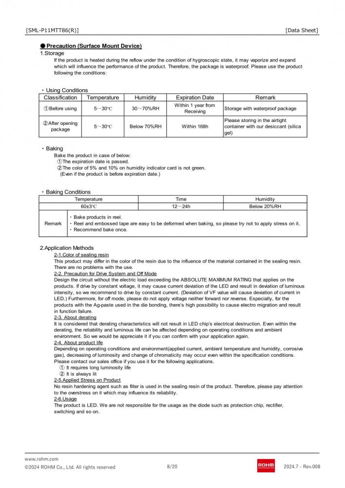 SML-P11MTT86R technical document page 8