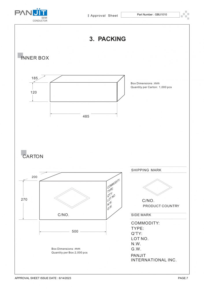 PANJIT GBU1010 datasheet page 7