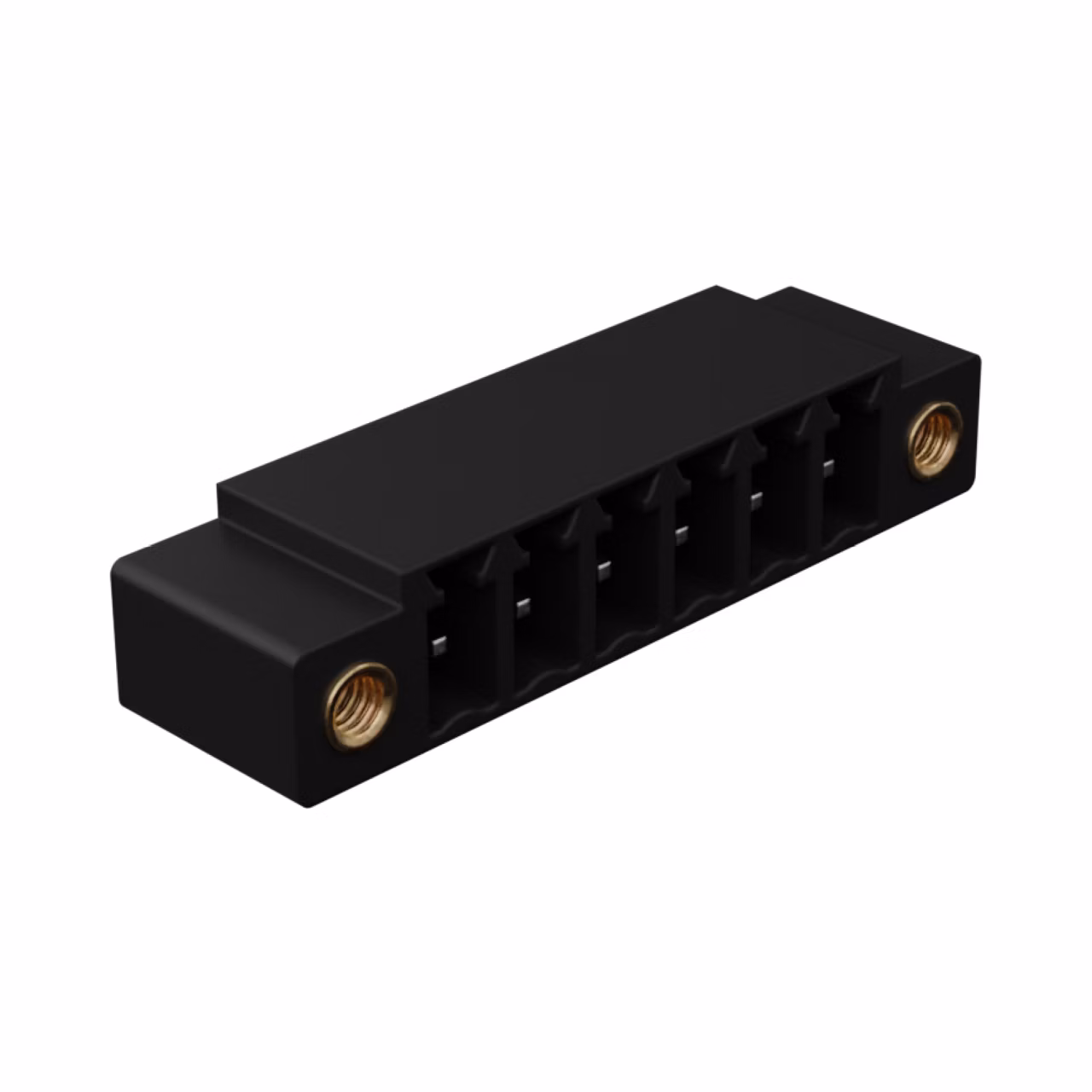 3.81mm Pitch Eurostyle Right-Angle PCB Header, with Threaded Retention Inserts, 6 Circuits for sale