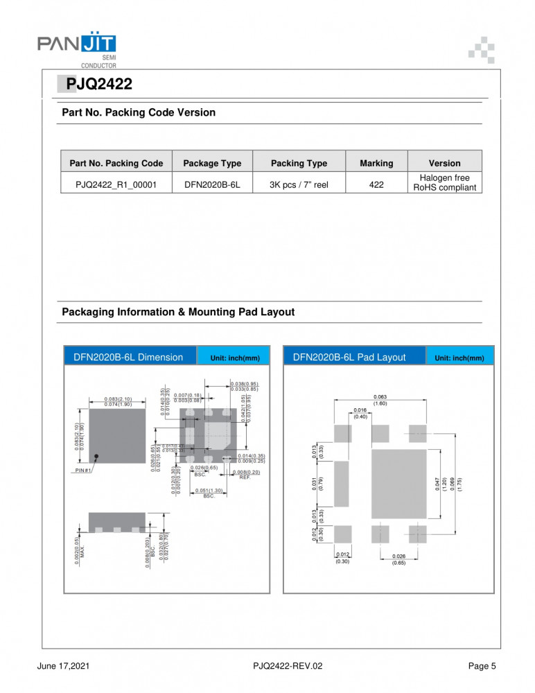 PJQ2422 datasheet page 5