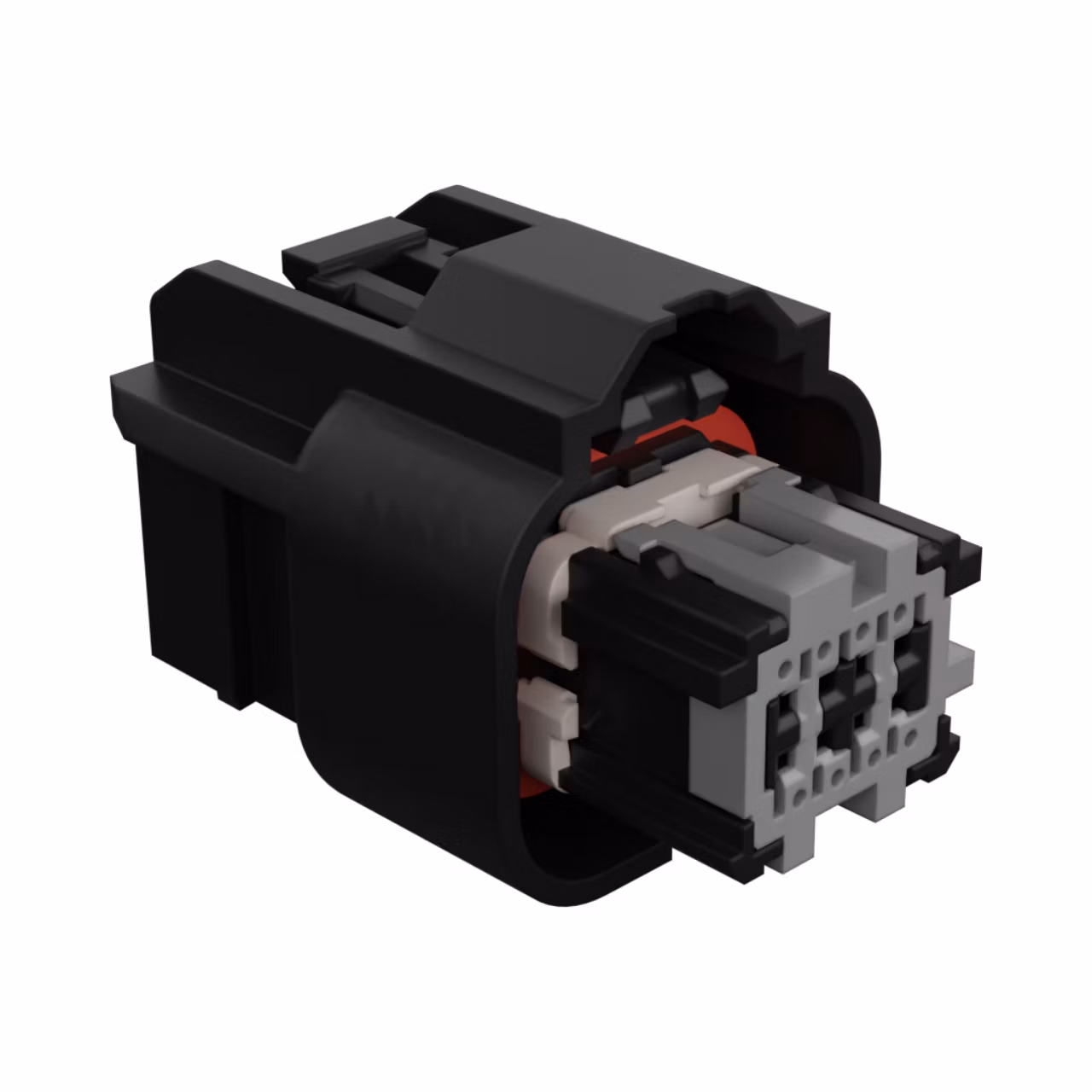 Mini50 Sealed Receptacle Housing, Dual Row, without CPA, 8 Circuits, Polarization Option B, Light Gray for sale