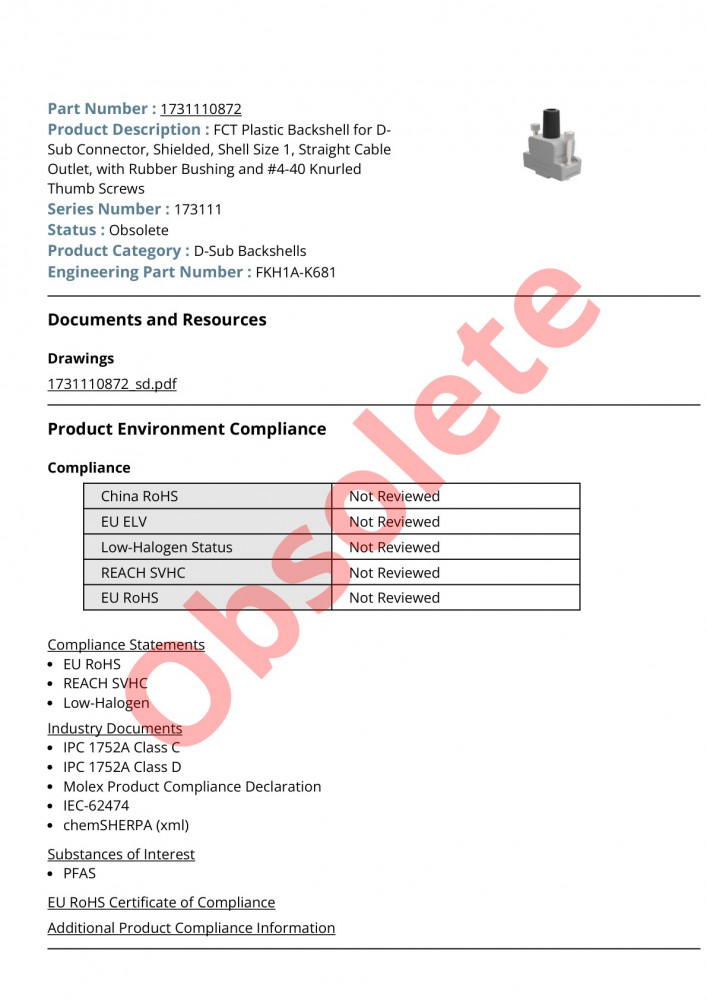 MOLEX 1731110872 product drawing page 1