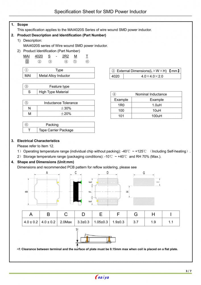 MAI4020S datasheet page 3