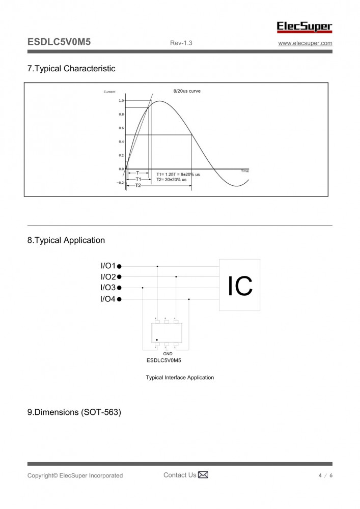 ESDLC5V0M5 datasheet page 4