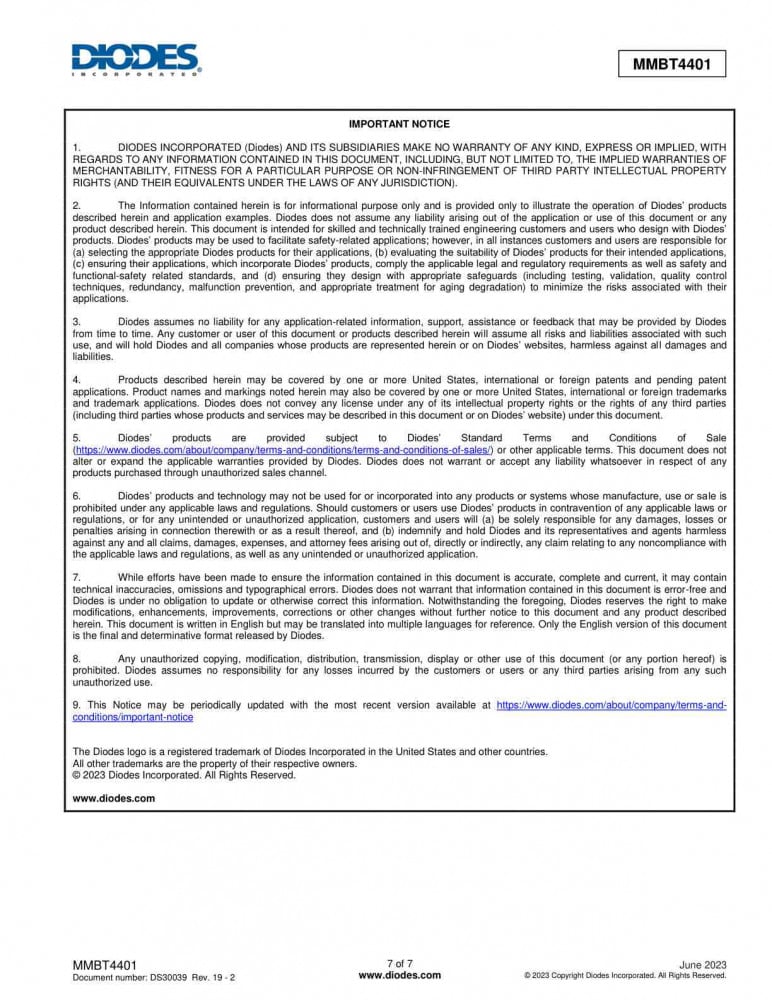 MMBT4401-7-F datasheet page 7