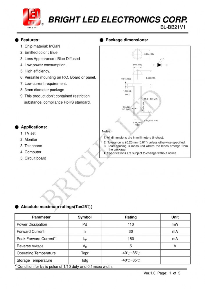 BL-BB21V1 technical document page 1
