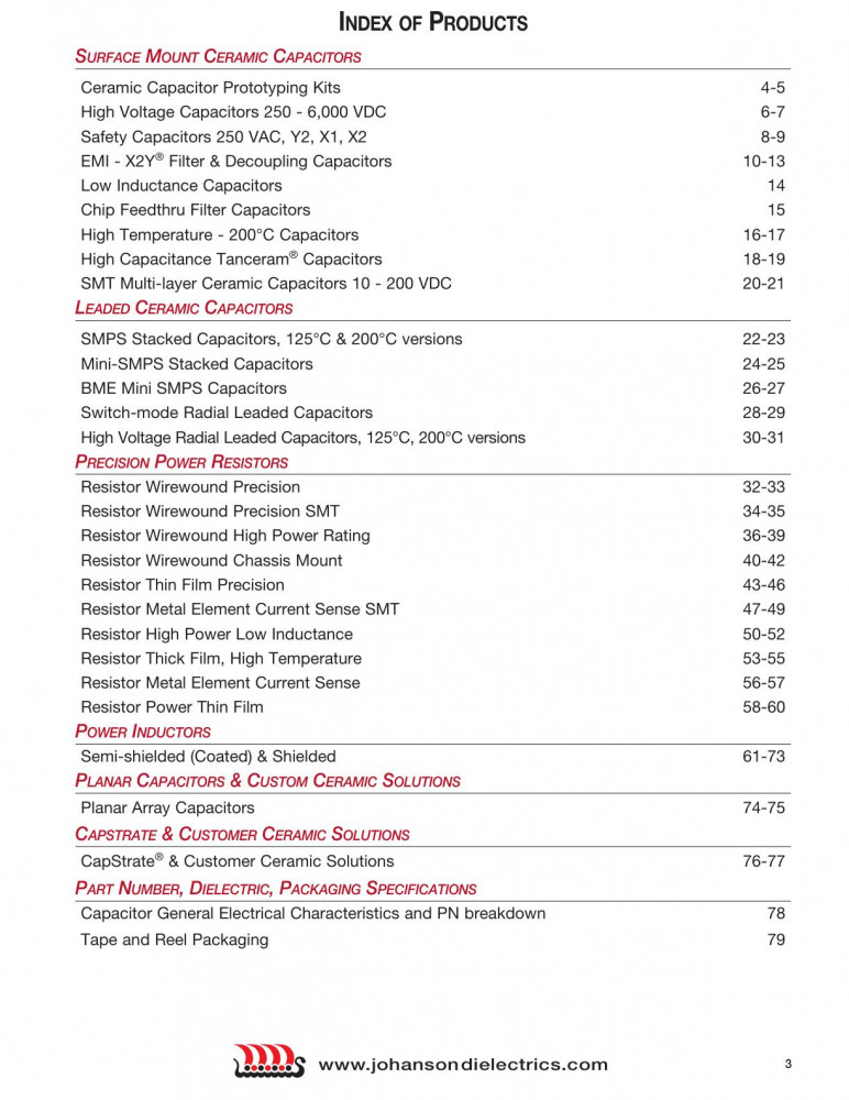 Johanson Dielectrics technical document page 3