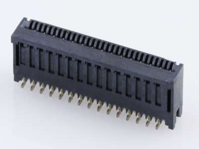 Easy-On FFC/FPC Connector, 0.50mm Pitch, Surface Mount, Vertical, Non-ZIF, Reverse Footprint, Tin Bismuth Plating, Long Terminal Type, Black, 31 Circuits