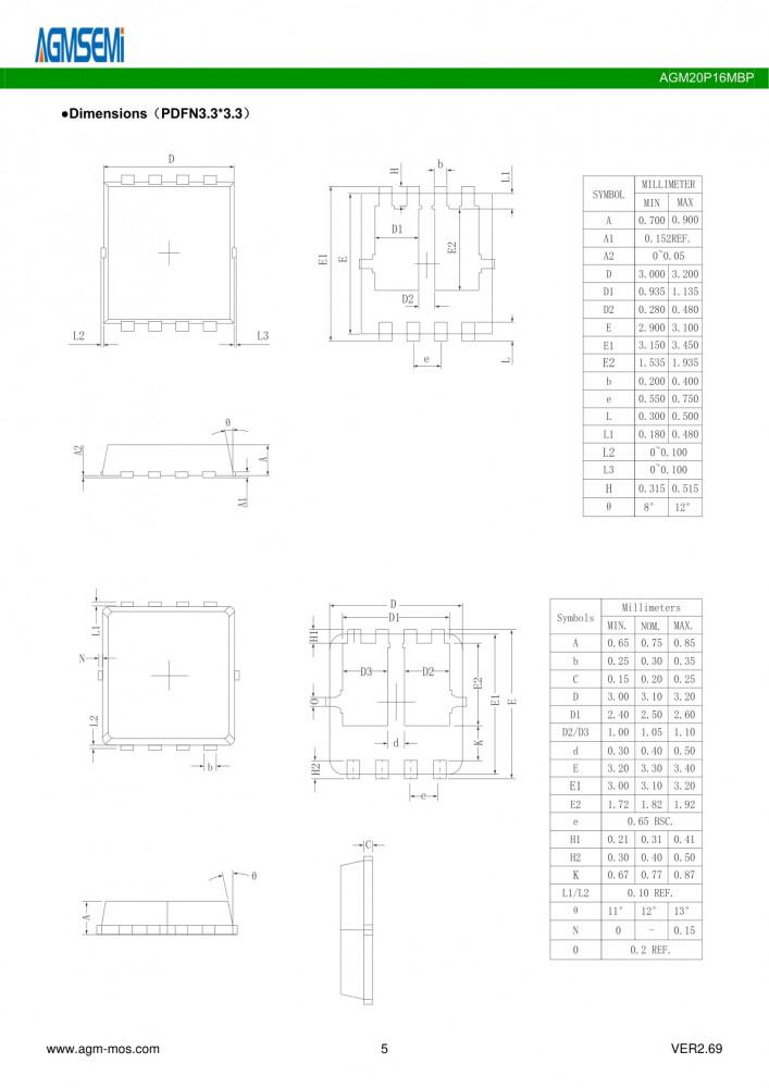 AGM20P16MBP datasheet page 5