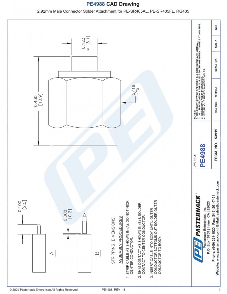 PE4988 datasheet page 4