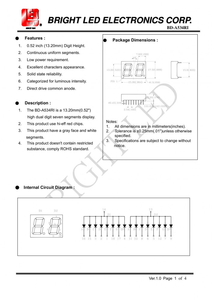 BD-A534RI technical document page 1