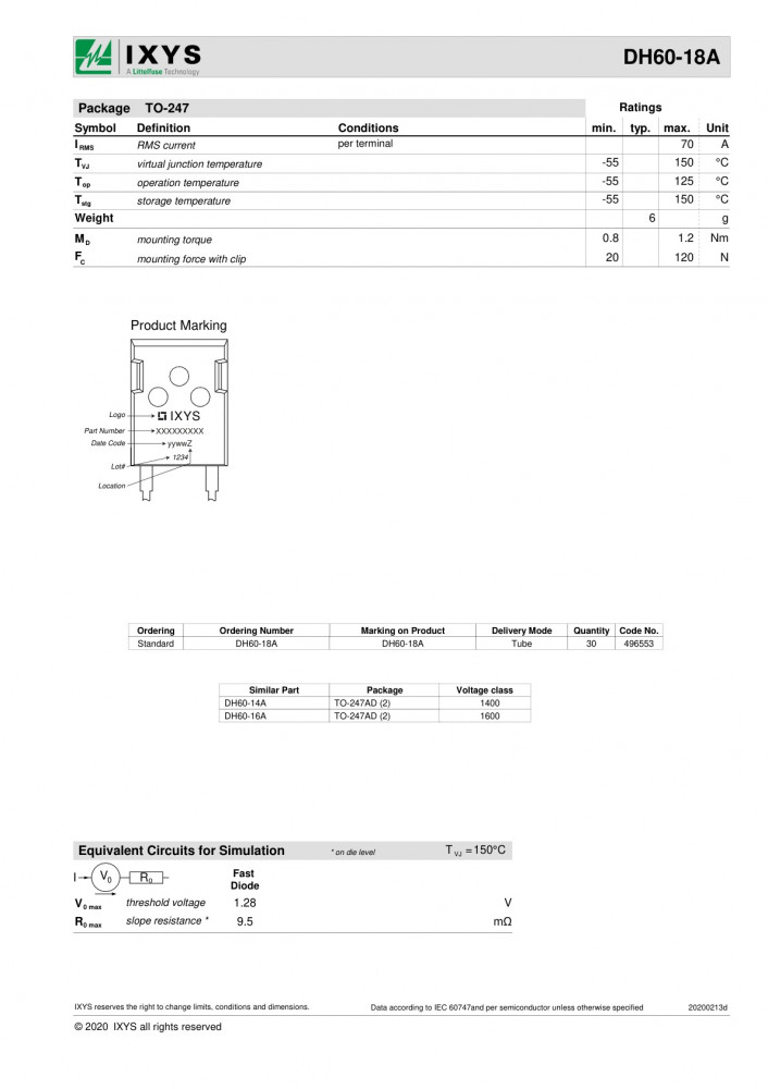 DH60-18A technical document page 3