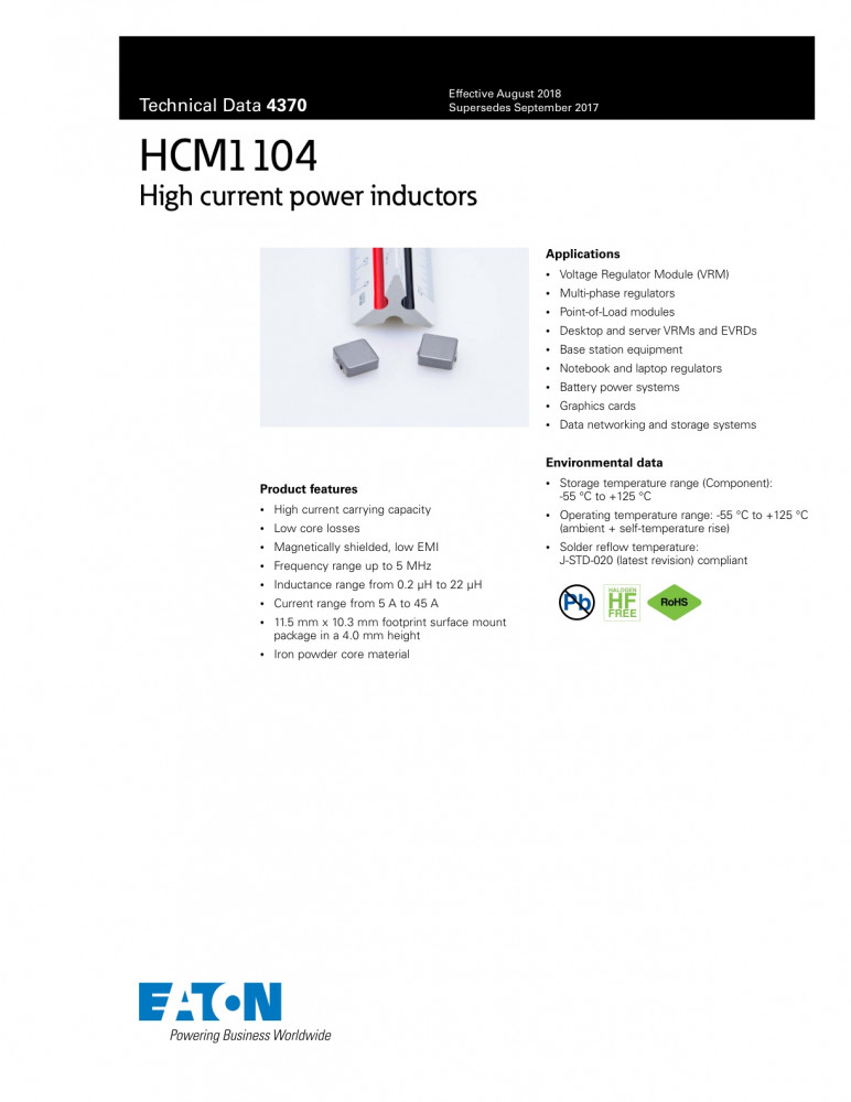 HCM1104 datasheet page 1
