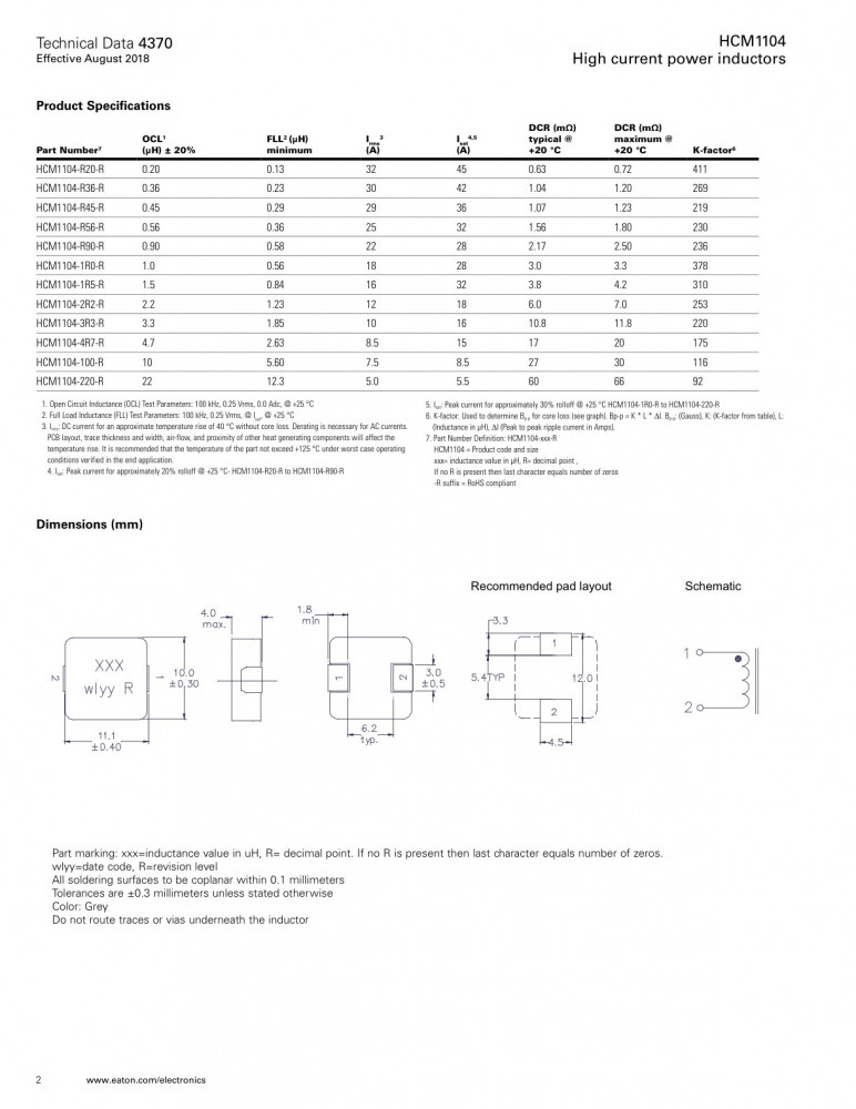 HCM1104 datasheet page 2