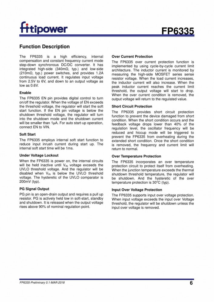 FP6335S5 datasheet page 6