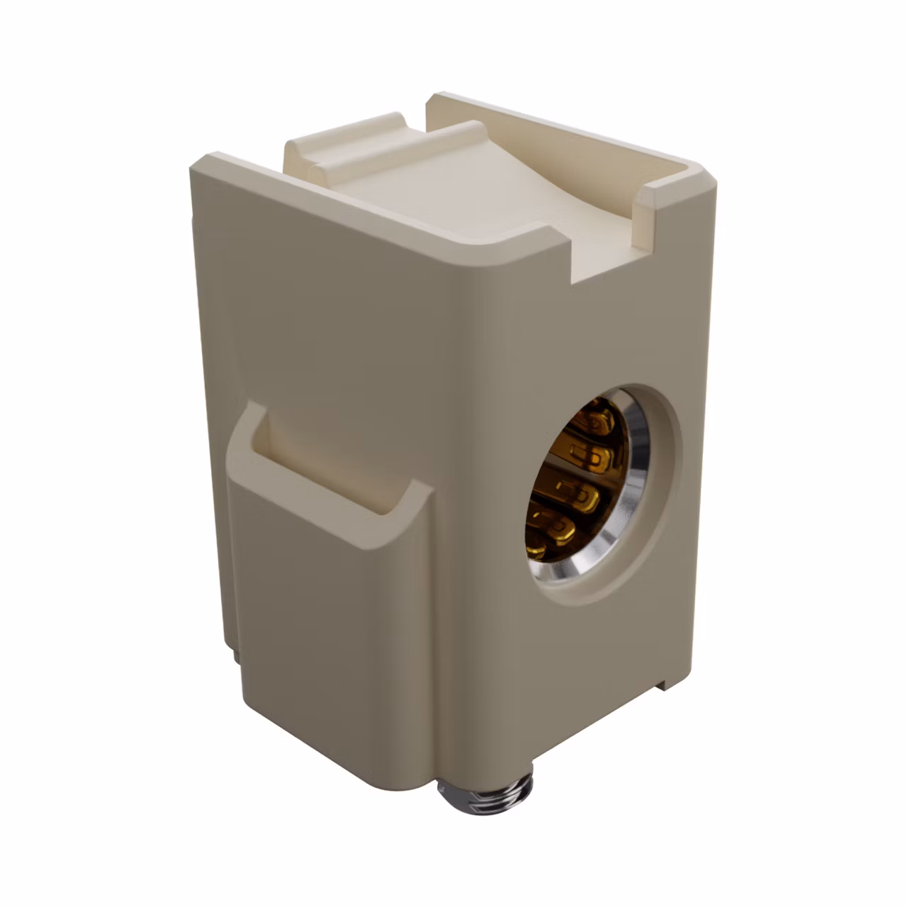 HyperQube 6.00mm, Screw Mount, Right-Angle PCB Receptacle, Natural, Tray for sale