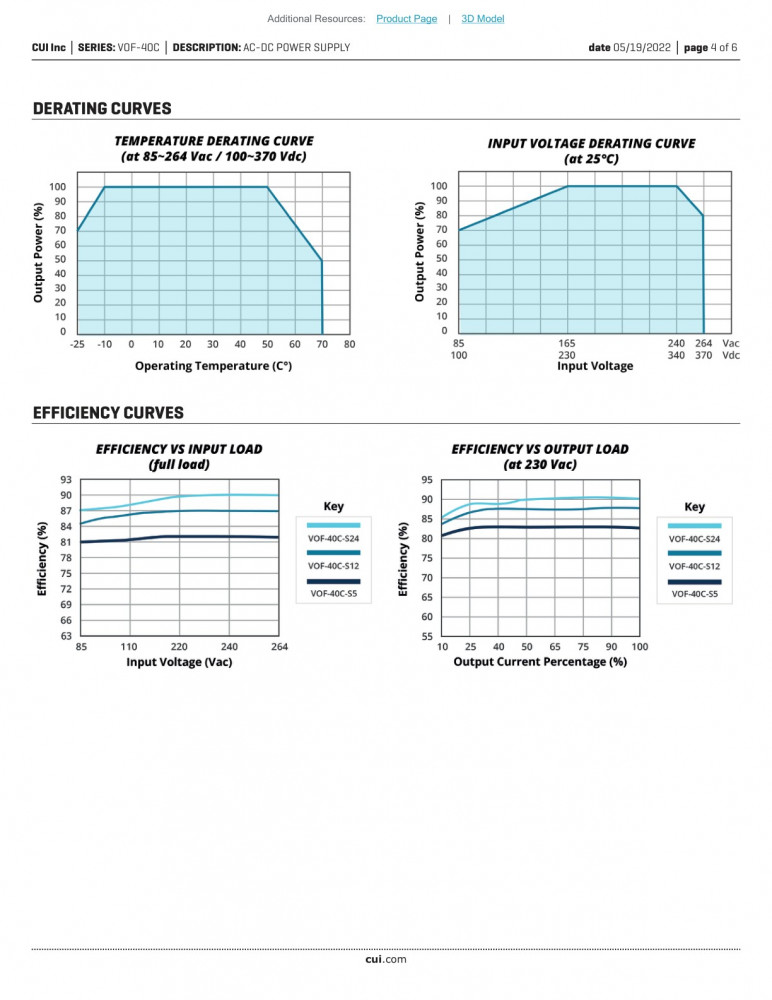 VOF-40C-S5 datasheet page 4