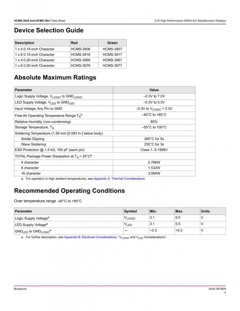 HCMS-39xx technical document page 4