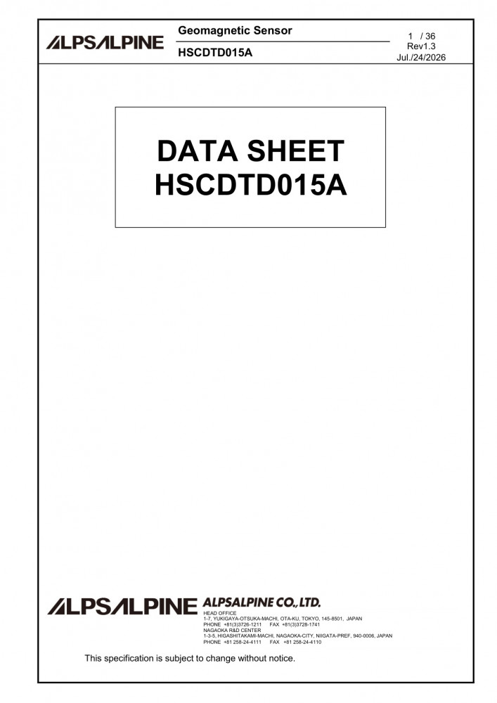 HSCDTD015A datasheet page 1