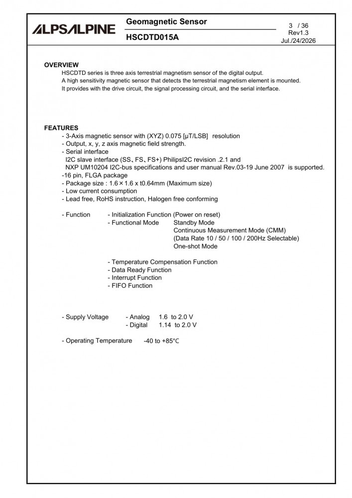 HSCDTD015A datasheet page 3
