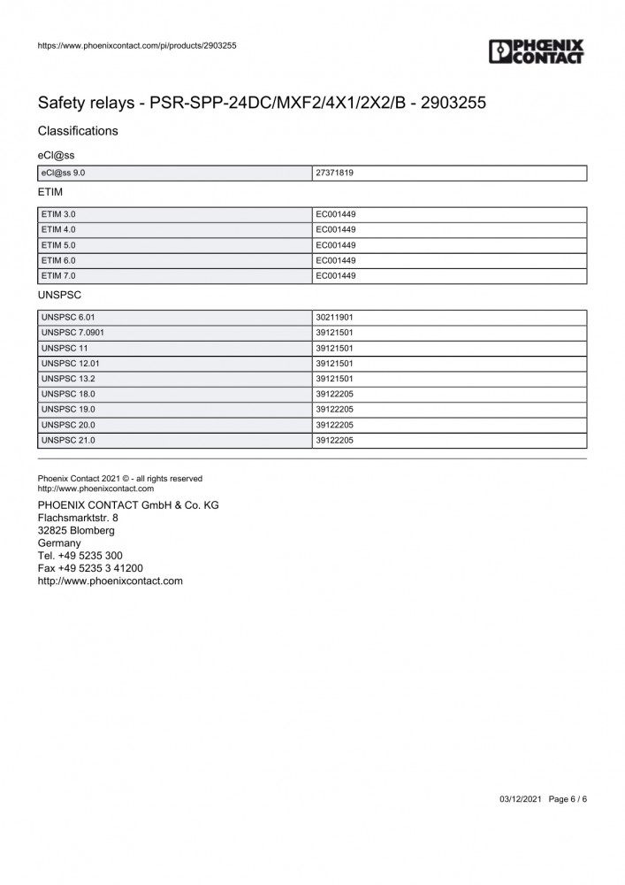 Phoenix Contact 2903255 technical document page 6