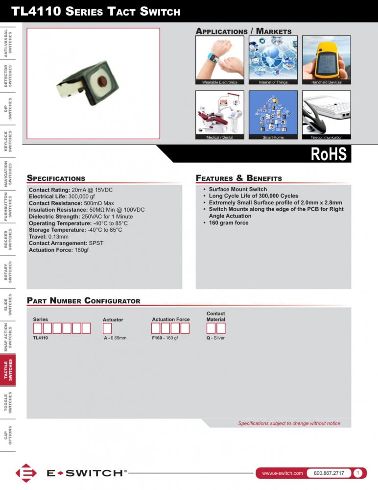 TL4110AF160Q technical document page 1