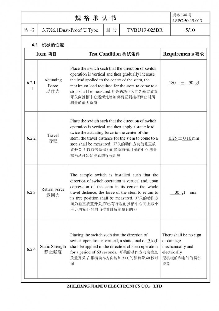 TVBU19-025BR specification page 6