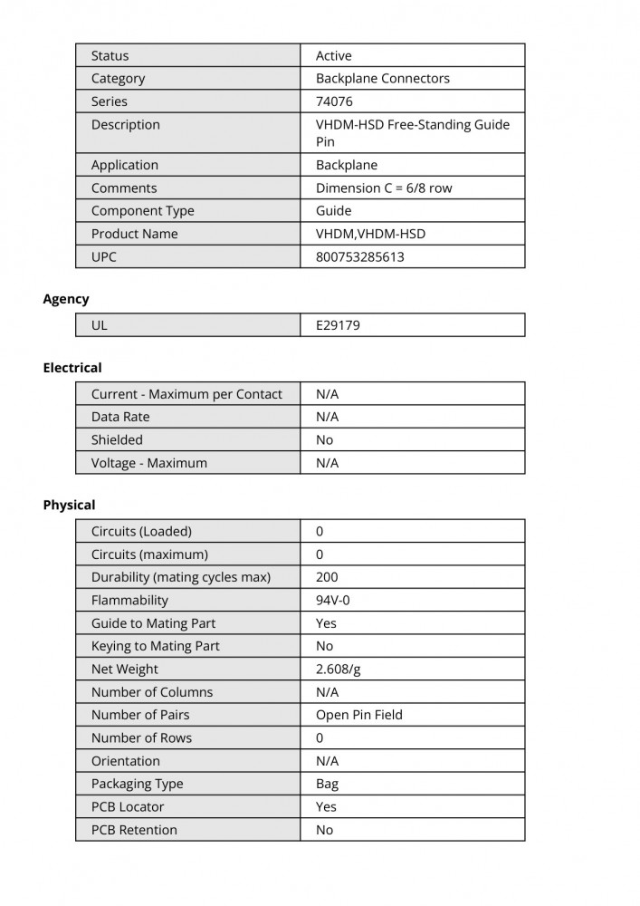 MOLEX 740760001 technical document image 2