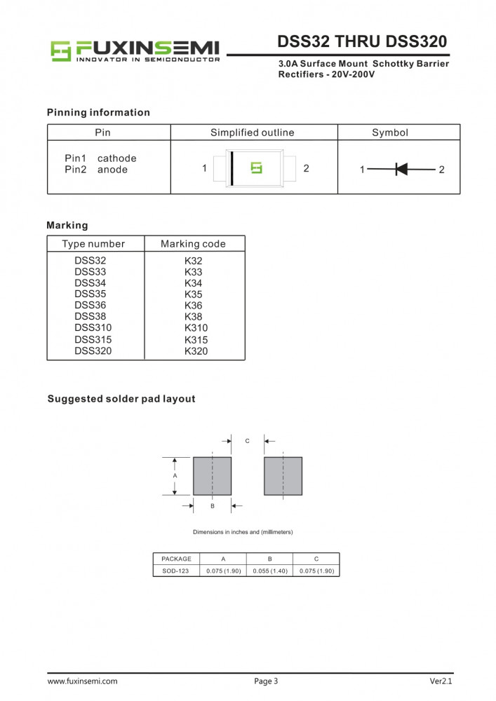 DSS310 datasheet page 3