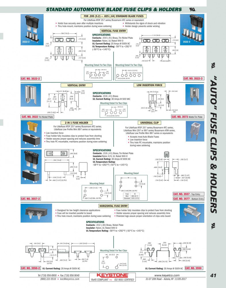 Catalog document image for fuse holder product information