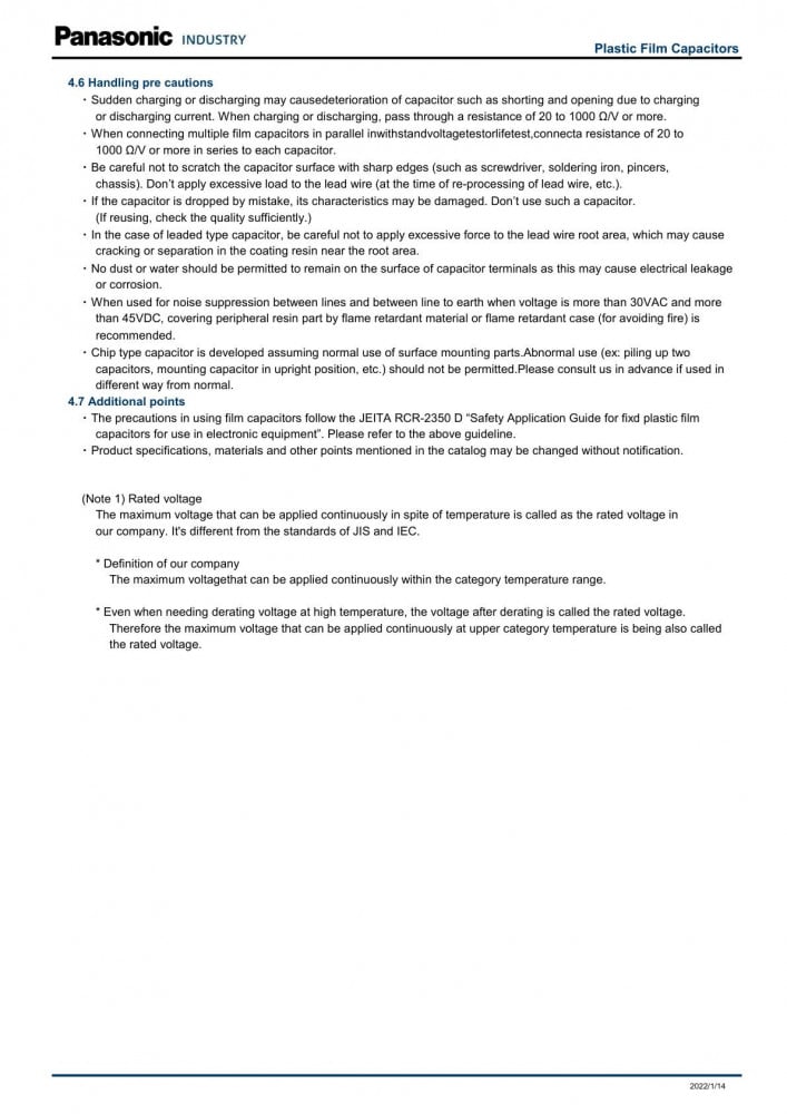 ECHU series datasheet page 10