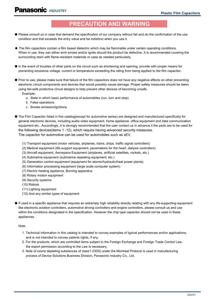 ECHU series datasheet page 4