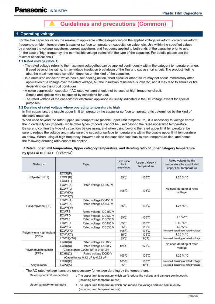 ECHU series datasheet page 5