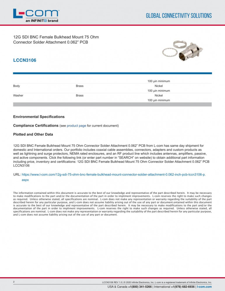 L-com LCCN3106 technical document page 2