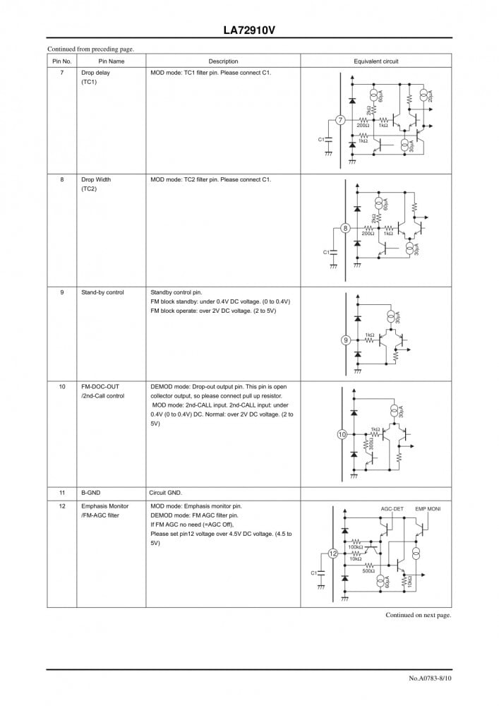 LA72910V-TLM-H datasheet page 8