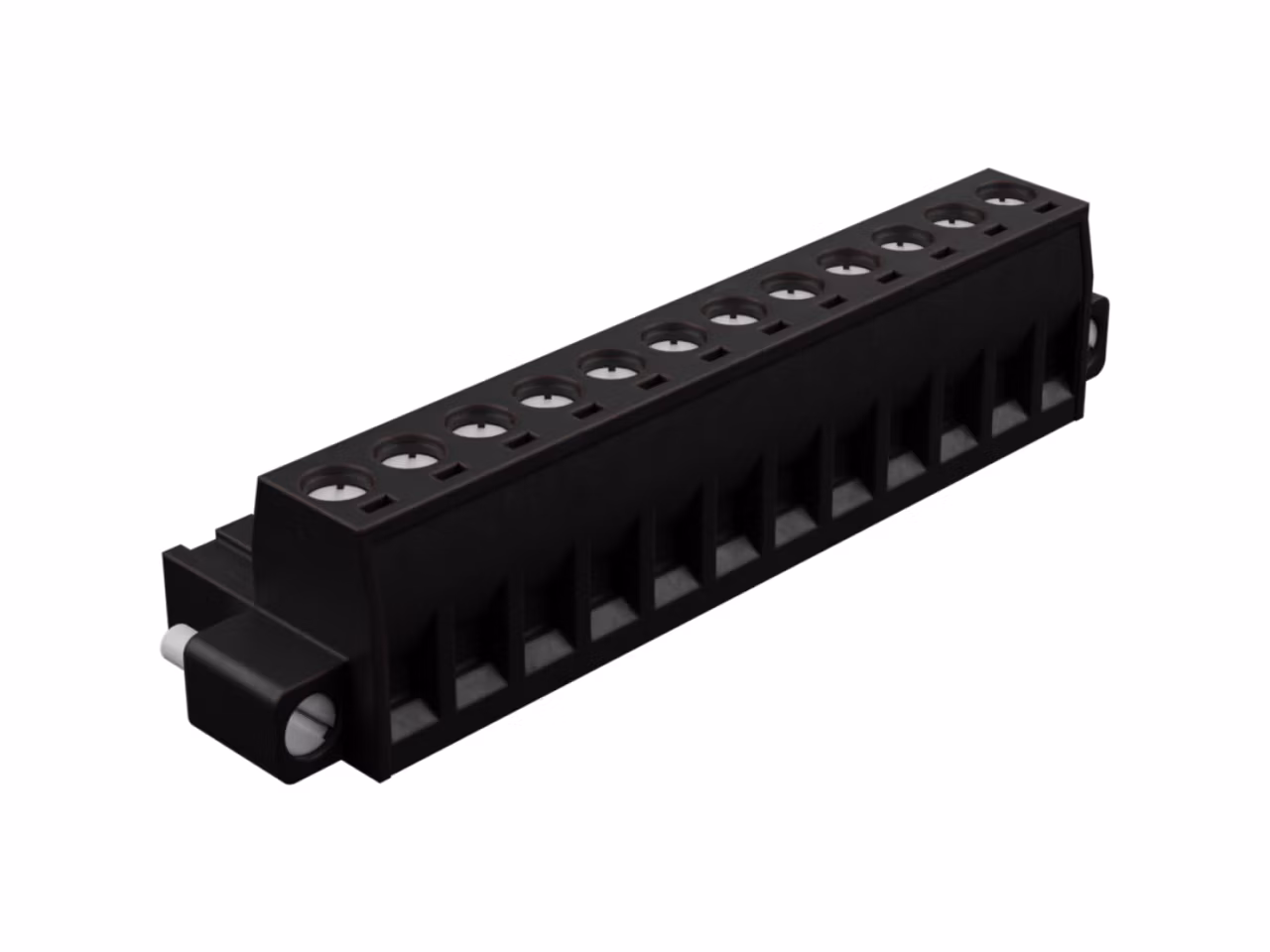 5.00mm Pitch Eurostyle Horizontal Plug, with Retention Screws and Standard Imprinting, Gold (Au) Plated, Black, 12 Circuits for sale