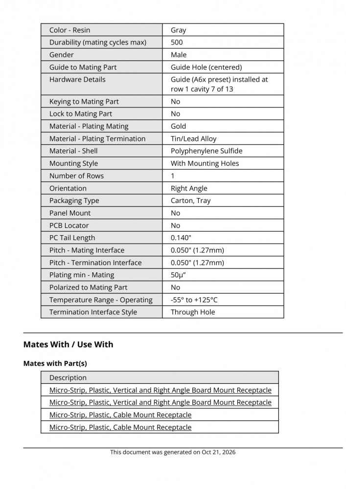 Technical document page 2 for MA-151-013-335-A6400