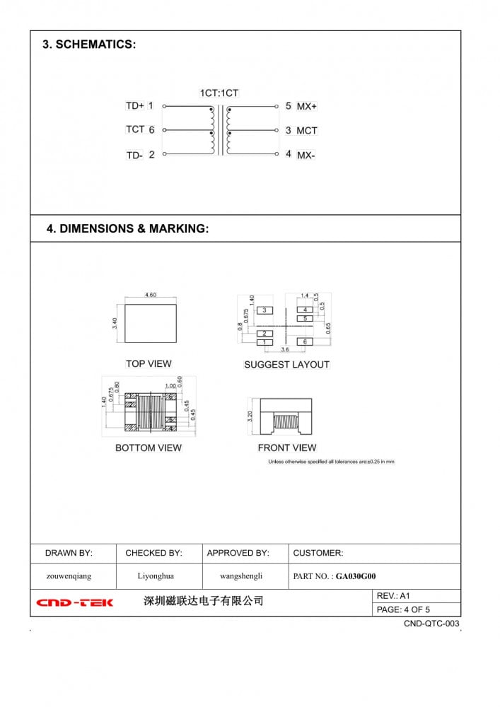 GA030G00 specification page 4
