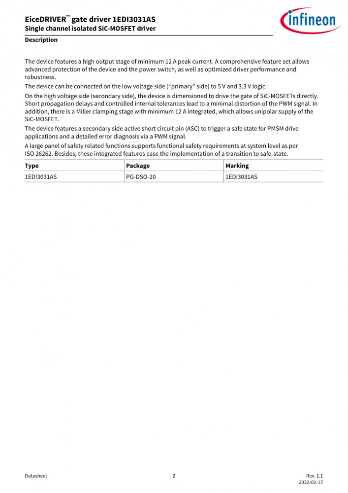 1EDI3031AS datasheet page 2
