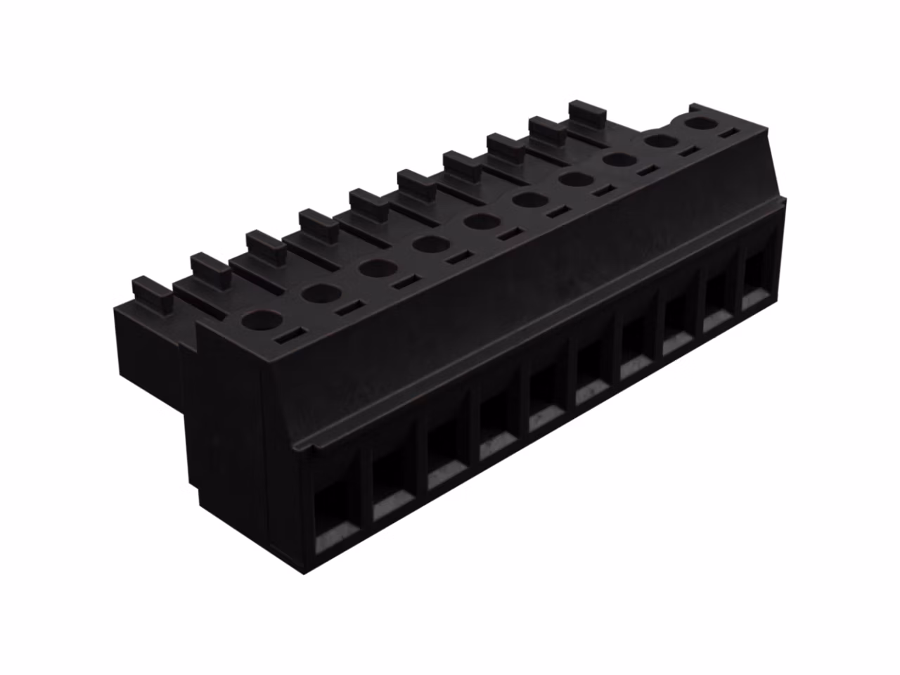3.81mm Pitch Eurostyle Horizontal Plug, with Reverse Imprinting, Gold (Au) Plated, Black, 10 Circuits for sale
