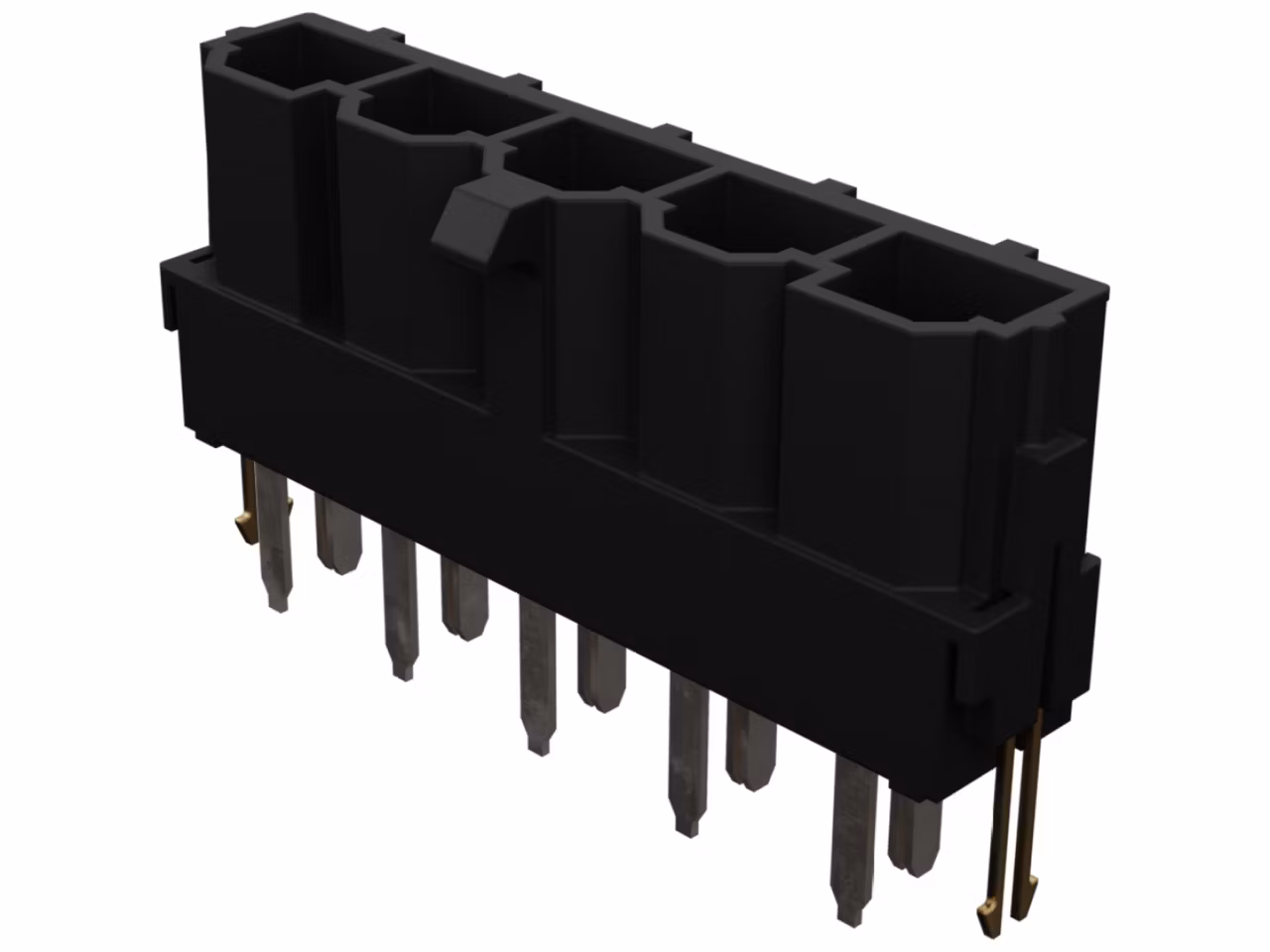 10.00mm Pitch Mini-Fit Sr. Header, Single Row, Vertical, 6.35mm PCB Thickness, Tin (Sn) Plating, 5 Circuits, USE NYE LUBE ON MATING SURFACES for sale