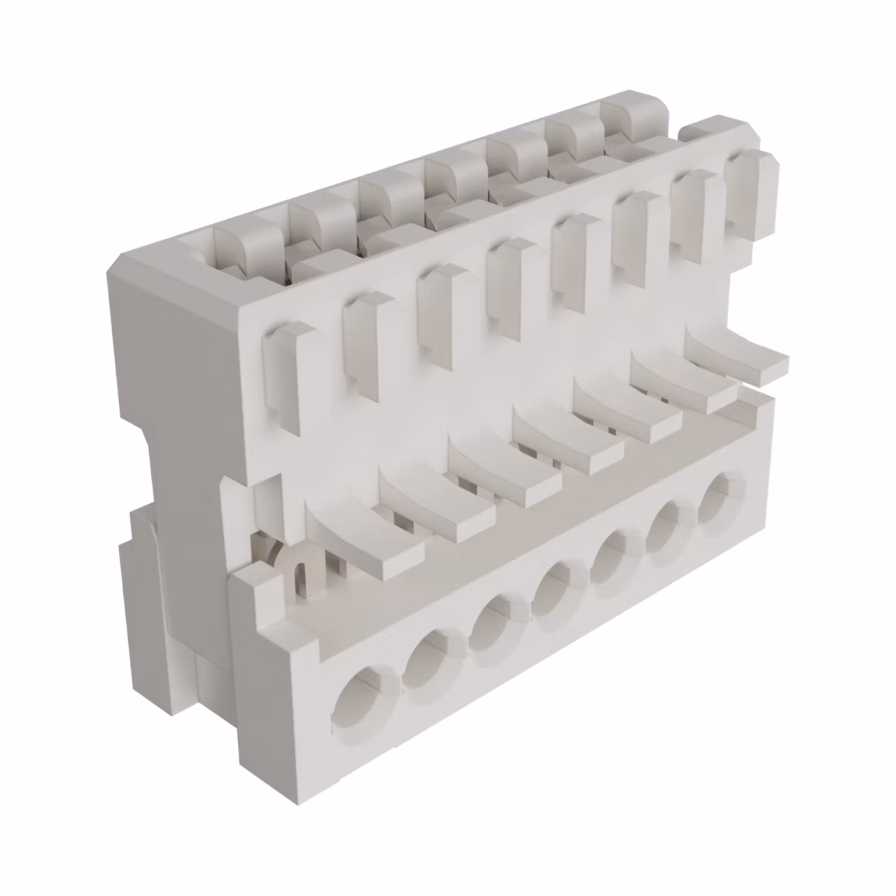 Appli-Mate RAST 2.5 Female Connector, 2.50mm Pitch, 7 Circuits, All Position Keys, 1 Closed and 1 Open Endwall for sale