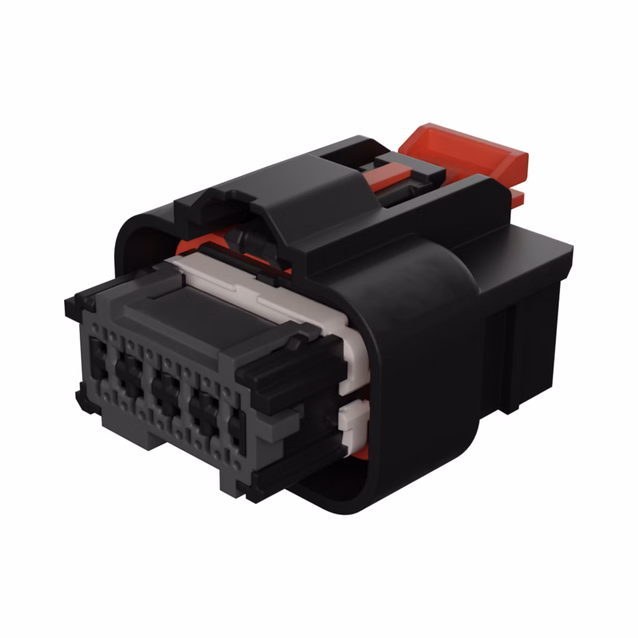 Mini50 Sealed Receptacle Housing, Dual Row, with CPA, 16 Circuits, Polarization Option C, Dark Gray for sale