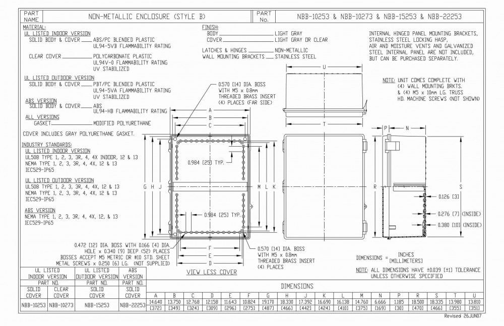 Bud Industries NBB-10253 technical drawing preview