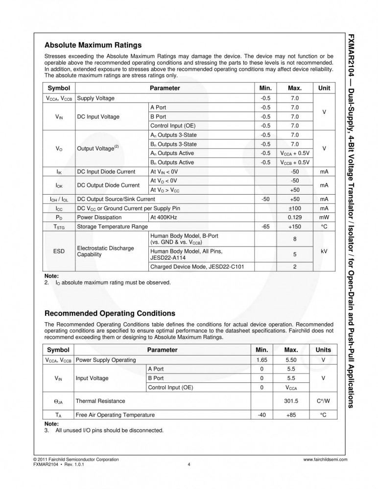 FXMAR2104 datasheet page 5