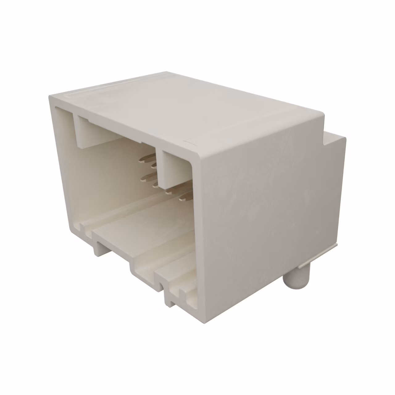 2.54mm Pitch, H-DAC 64 High Density Automotive Header, Dual Row, Right-Angle, 14 Circuits, Polarization Option 3, Natural, Tray for sale