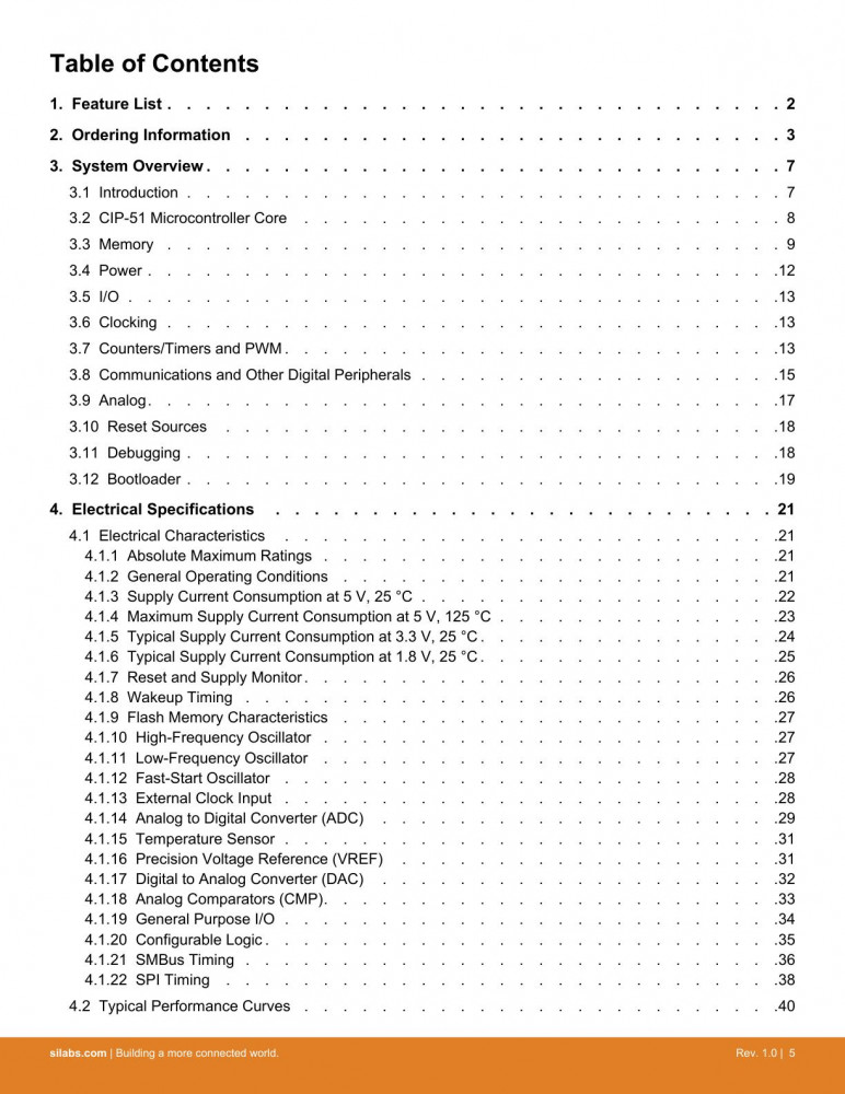 EFM8BB52 datasheet page 5