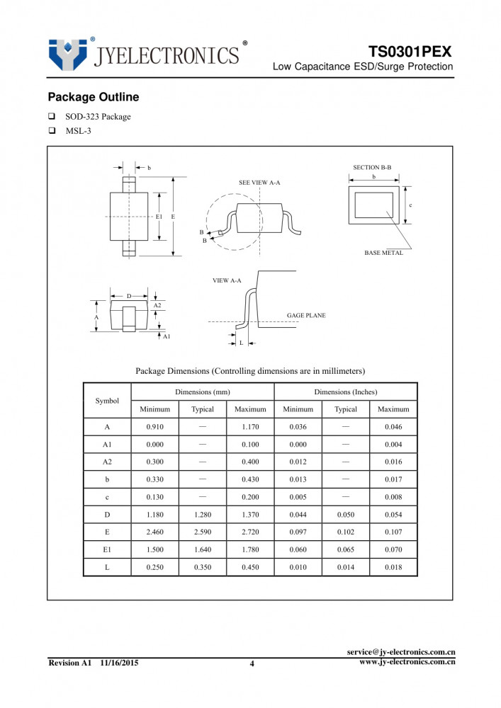 TS0301PEX technical document page 4