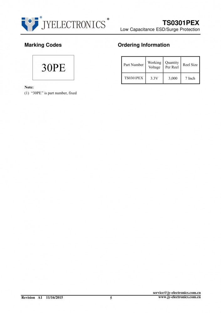 TS0301PEX technical document page 6